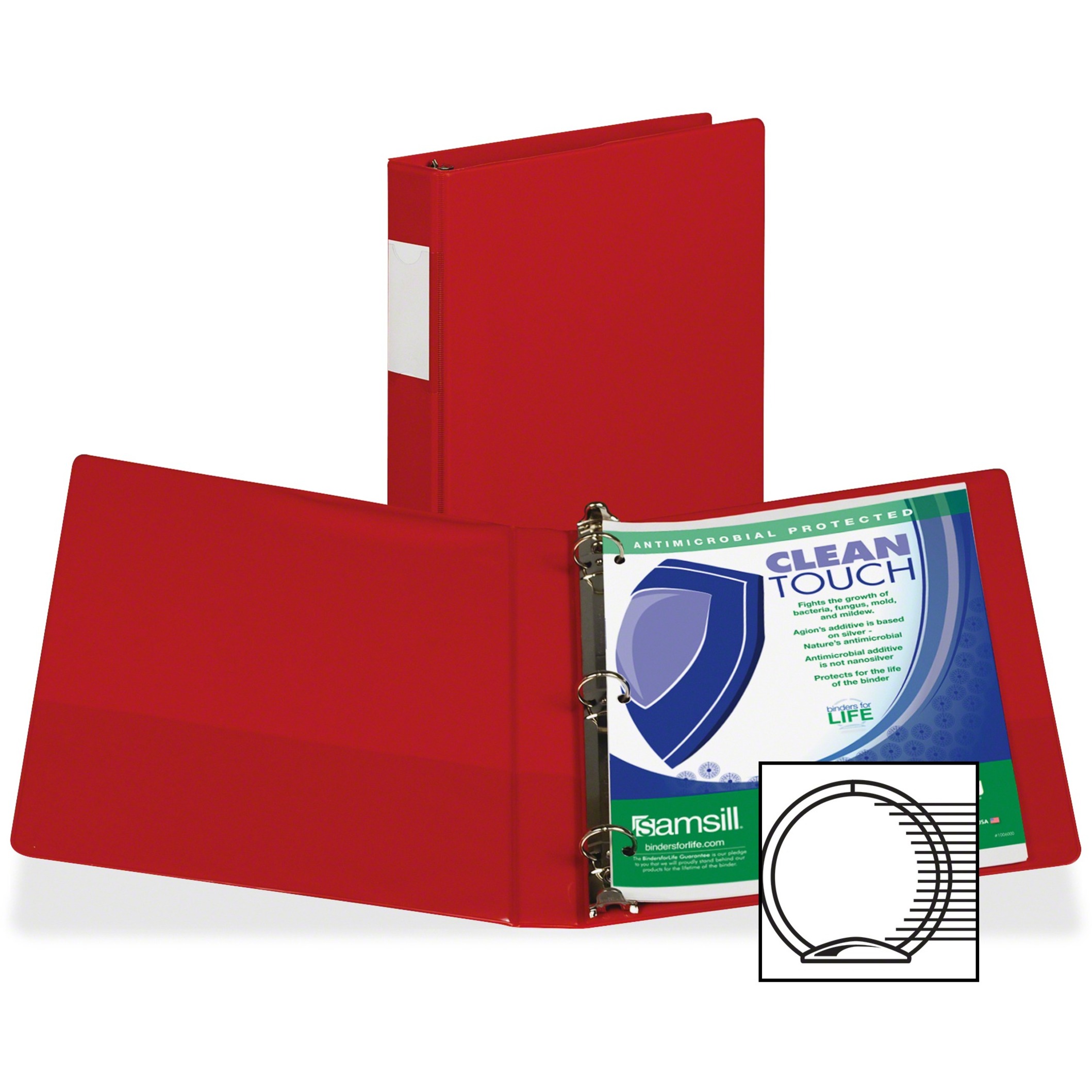 Clean Touch Antimicrobial Round Ring Binders - Walmart.com