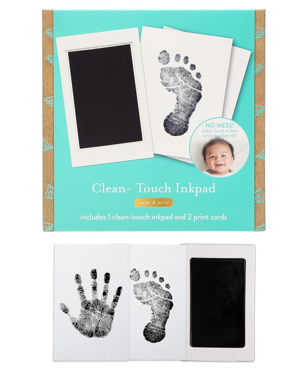 Clean-Touch Ink Pad, Baby Handprint and Footprint Impression Kit ...