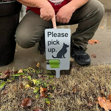 Please Clean Up After Your Dog Pooping Sign - Walmart.com