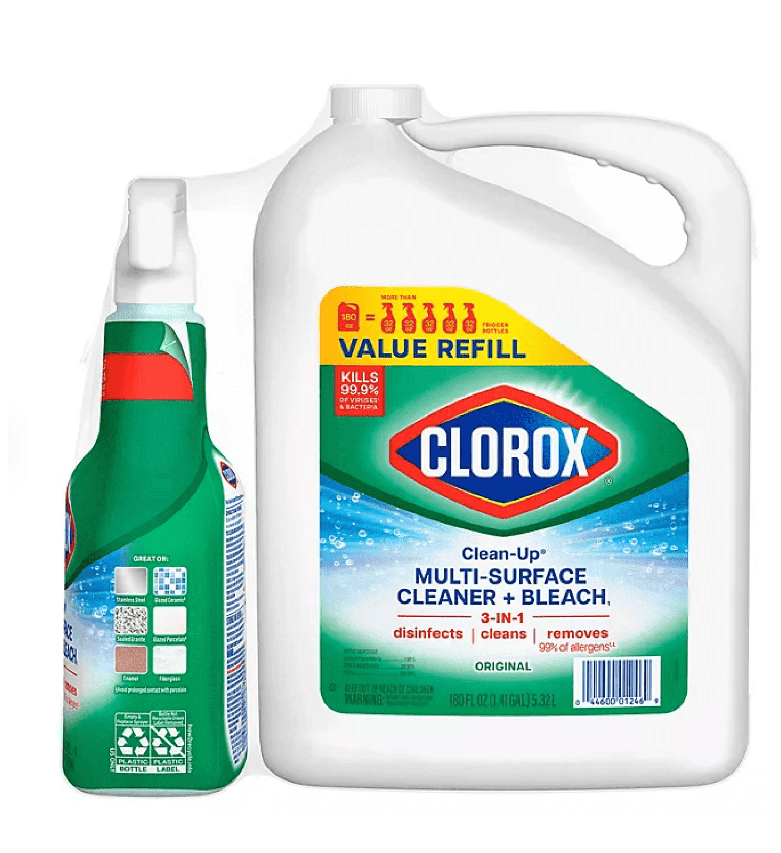 Clean-Up All-Purpose Cleaner + Bleach, Original Spray + Refill ...