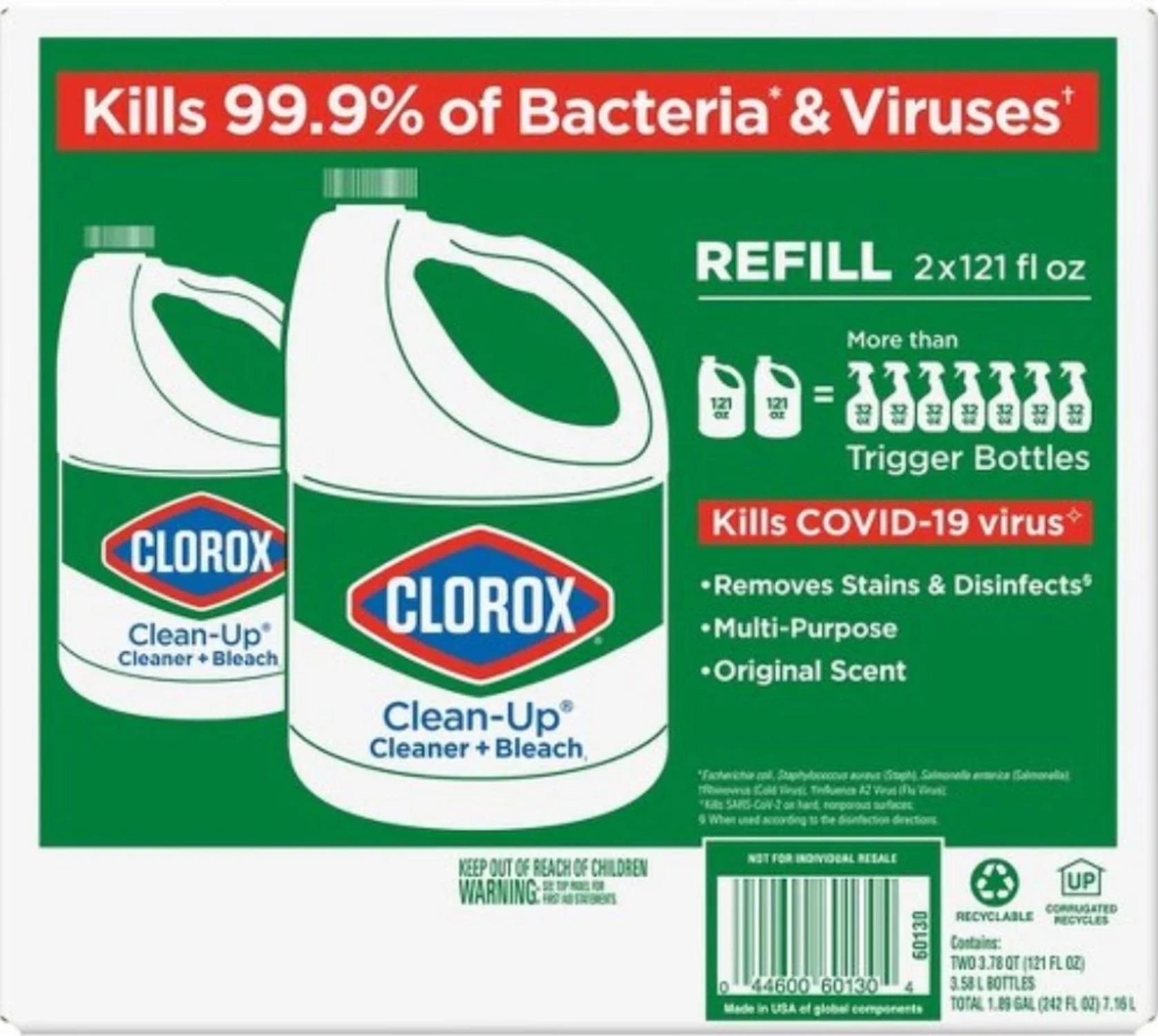 Clean-Up Cleaner + Bleach Multipurpose Cleaner Refills (121 fl oz ...