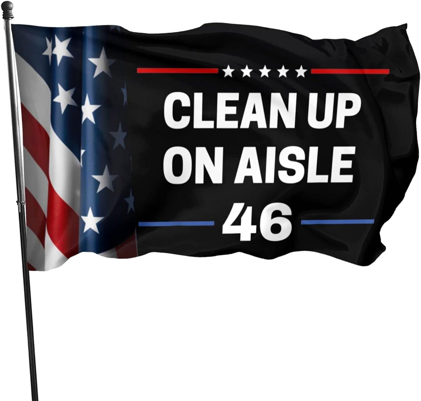 Clean Up On Aisle 46 Outdoor Flag Banner Breeze Flag Usa Flag ...