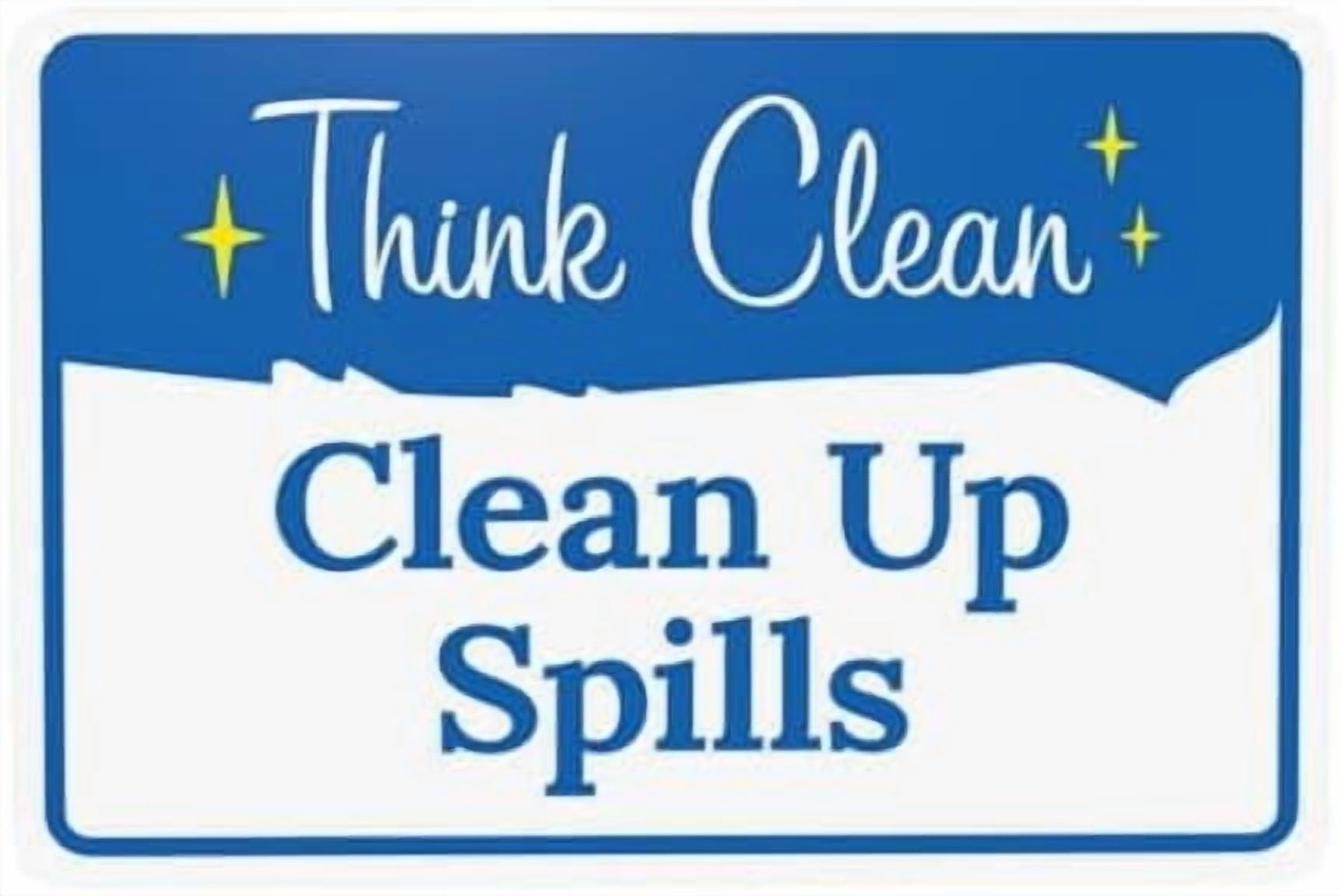 Clean Up Spills Warning Sign, Door Security Metal Signs for Home ...