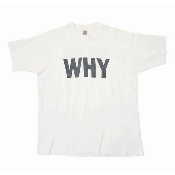 Clean WHY Text Design Tee Modern Minimalist Typography Graphic Casual ...