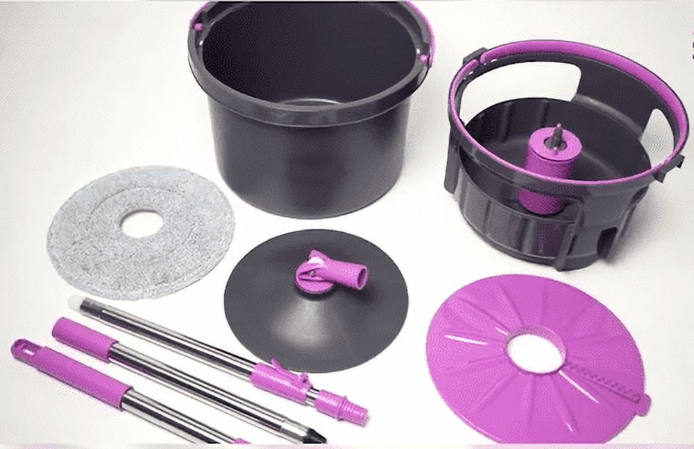 Clean Water Spin Mop Set, Wring Floor Mop with Separate Dirty/Clean ...