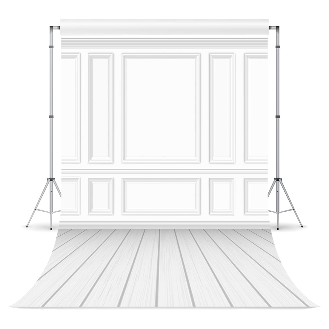 Clean White Interior Room Wooden Floor Photography Background Youtube Backdrop Photoph for Model ...