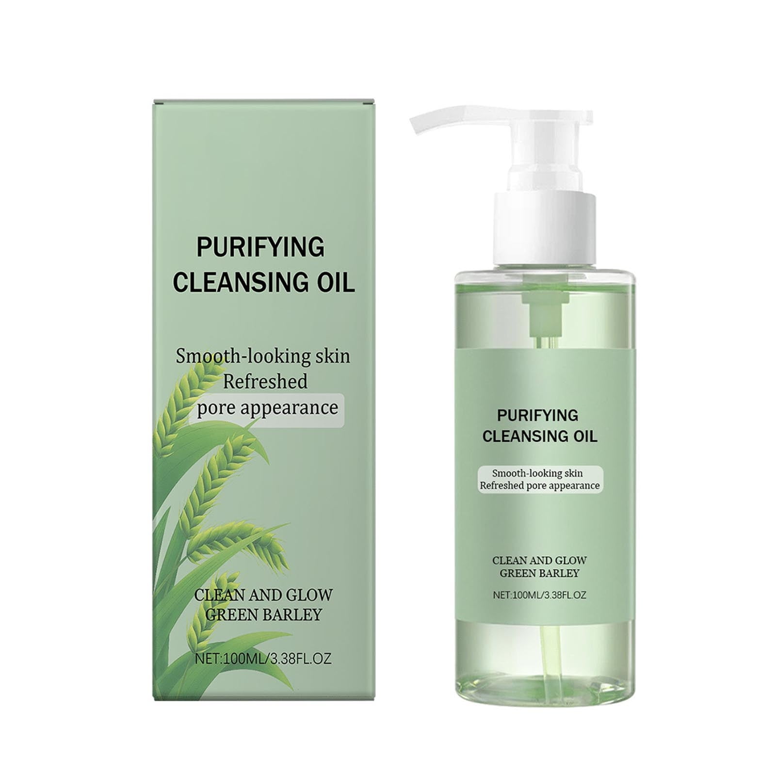 Clean and Glow Green Barley LHA Deep Cleansing Oil - Vegan Certified, for Makeup and Blackhead ...