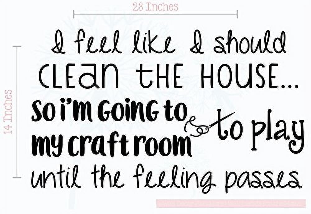 Clean the House Craft Vinyl Decals Wall Stickers Room Saying Art, 23x14 ...