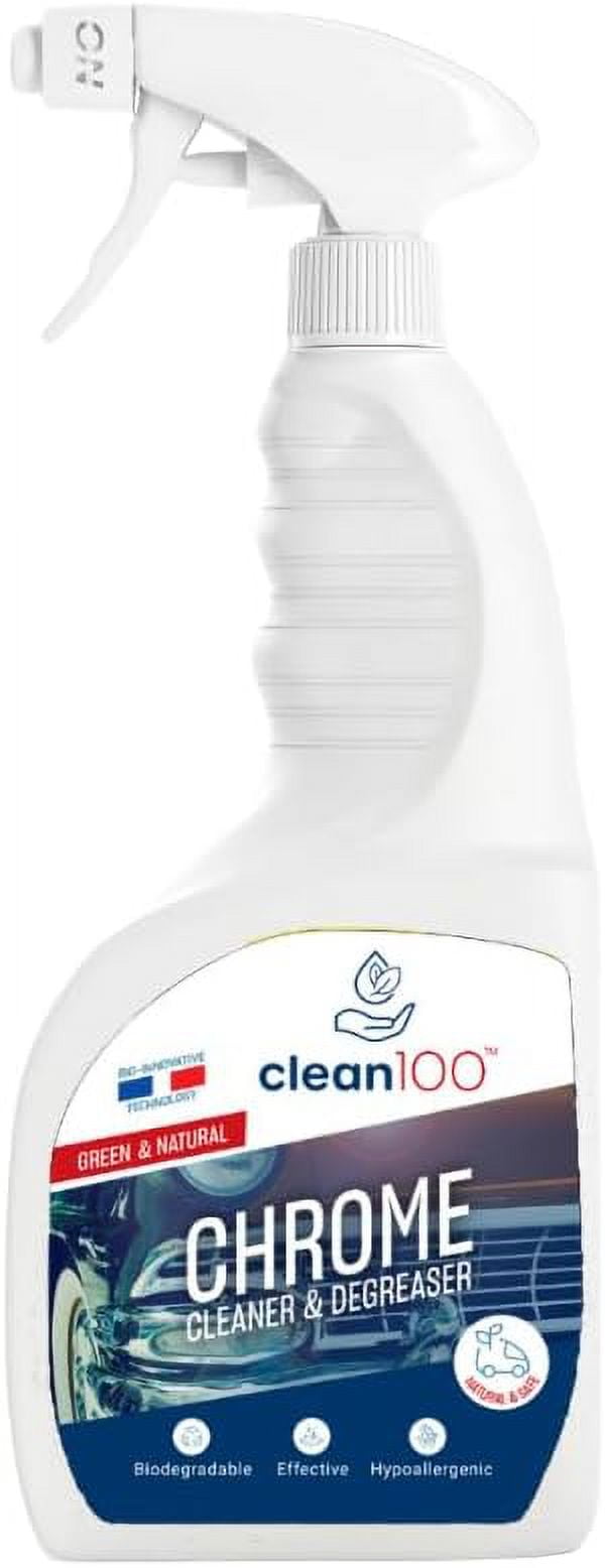 Clean100 Chrome Cleaner & Degreaser Spray Natural Cleaner for Chrome ...