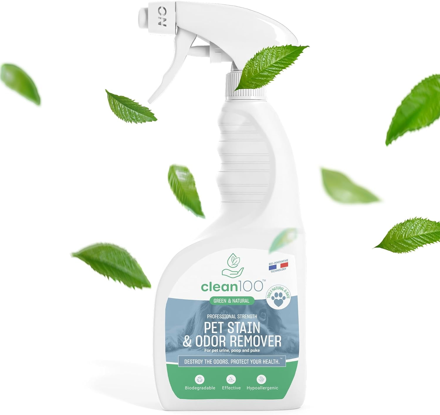 Clean100 Pet Stain and Odor Remover Spray 100% Natural Pet Stain and ...