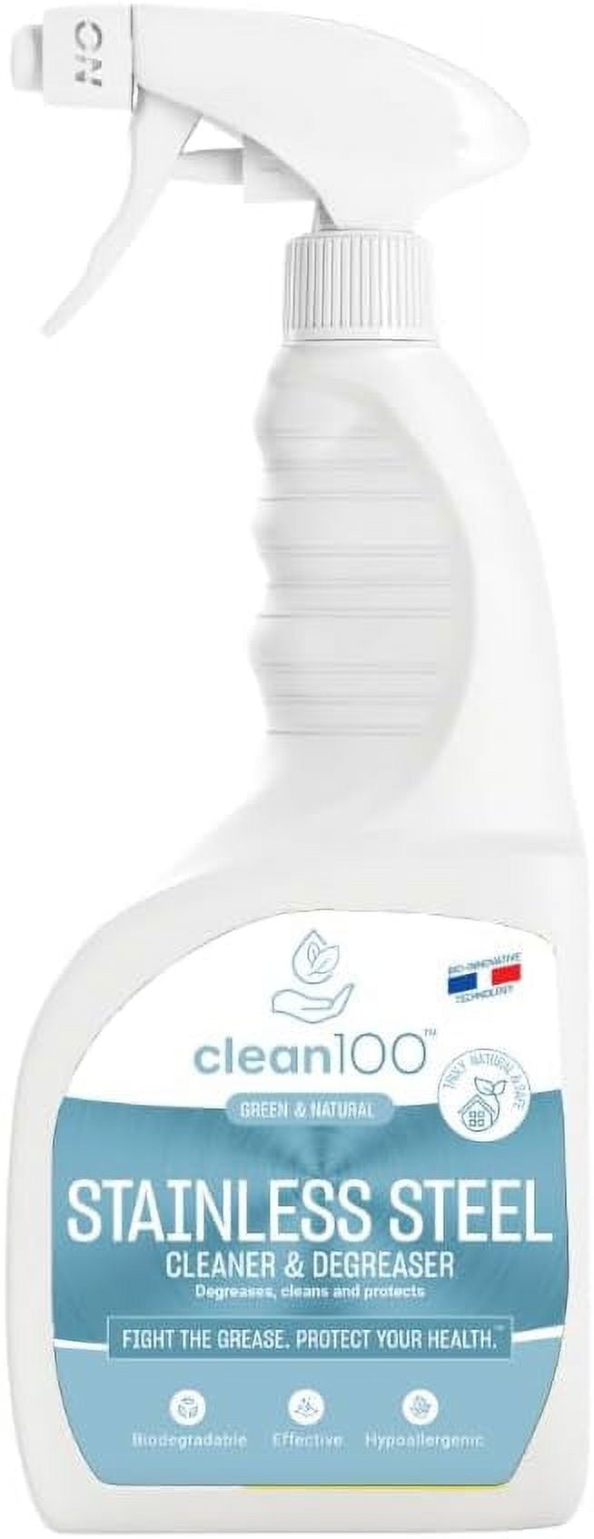 Clean100 Stainless Steel Cleaner & Degreaser 100% Natural Cleaner Spray ...