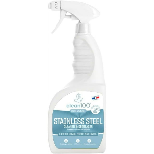 Clean100 Stainless Steel Cleaner & Degreaser 100% Natural Cleaner Spray ...