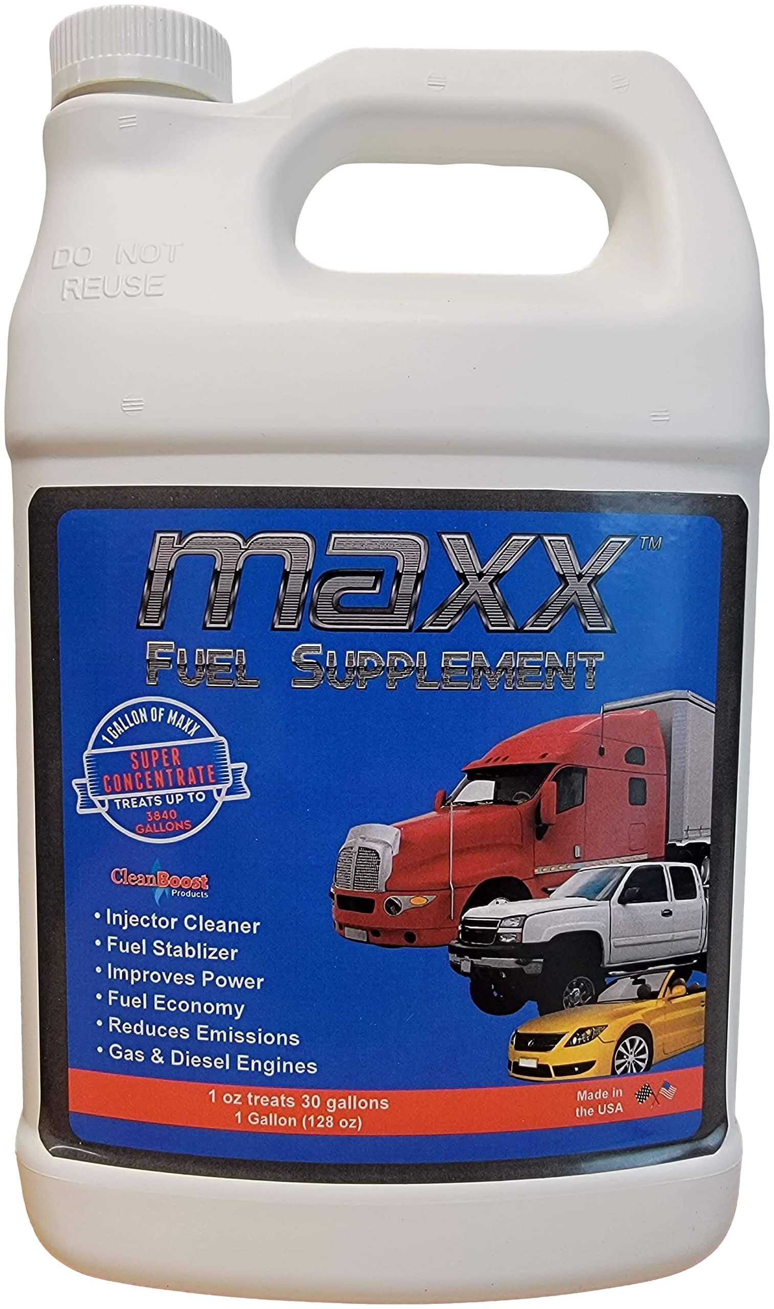 CleanBoost® Maxx™ 128oz (Gallon) Fuel Treatment for Gas & Diesel Fuel ...