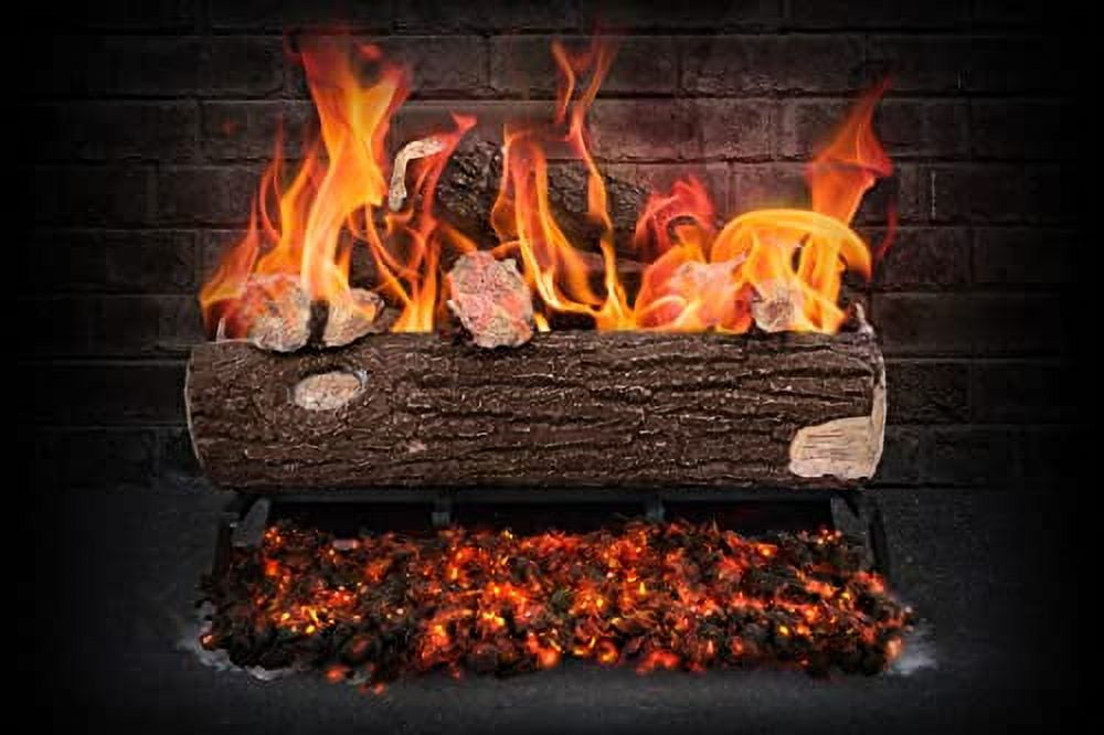 CleanBurn Mountain Oak 24" Vented Natural Gas Log Set. Complete with ...