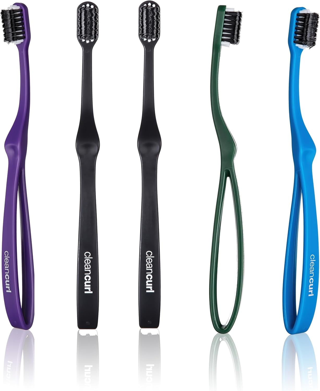 CleanCurl 3D Toothbrush - 3-Sided Ideal for Adults, Kids, Special Needs ...