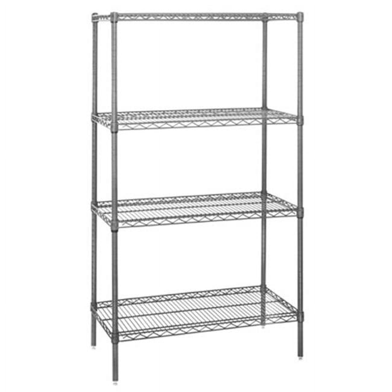 CleanItSupply Wire Shelving Add-On Unit, 4 Shelf, 36" x 24" x 54 ...