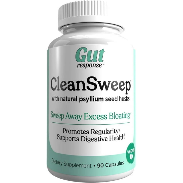 CleanSweep Digestive Health Capsules - Natural Psyllium Fiber, Promotes ...