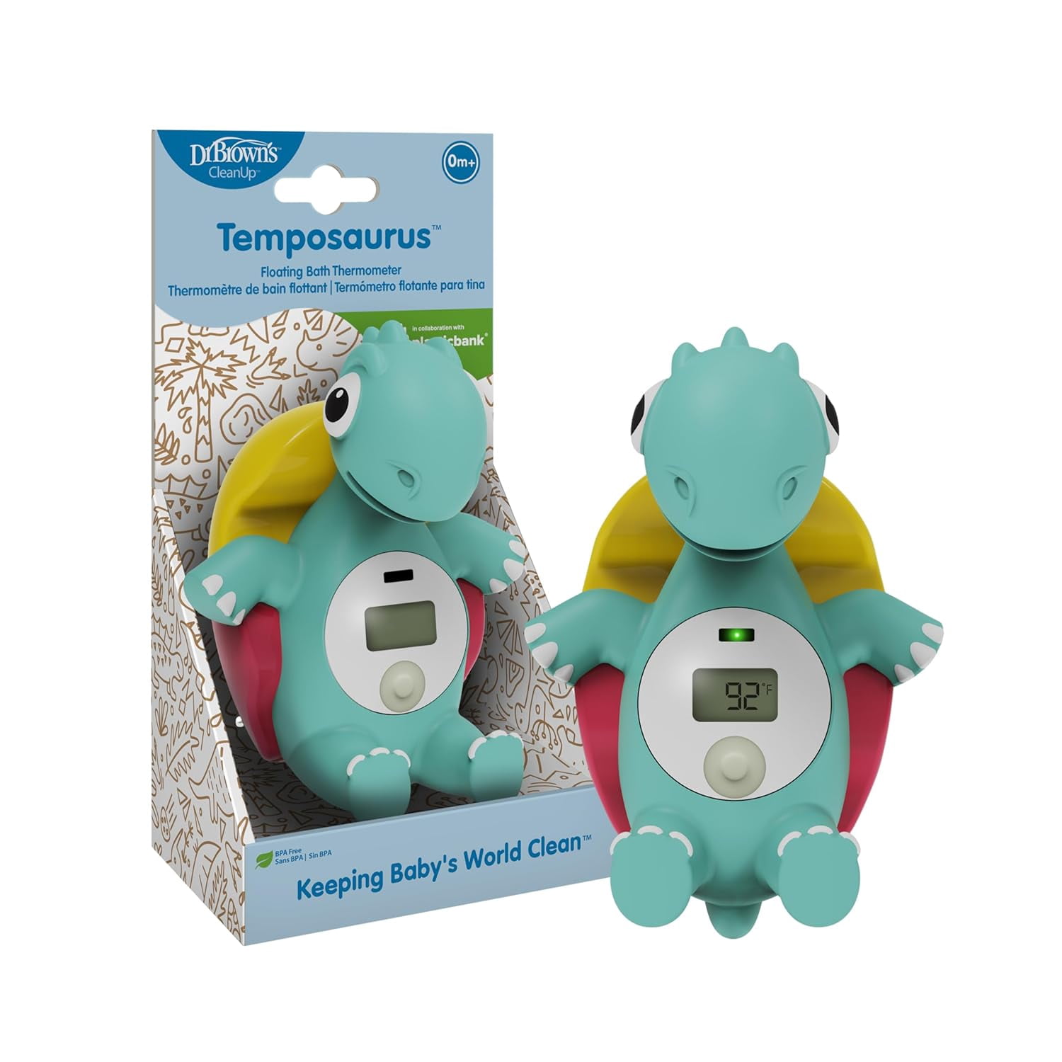 CleanUp Temposaurus Floating Bath Thermometer for Accurately Measuring ...