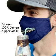 Face Mask Triple Layers 100% Cotton Washable Reusable With Filter ...