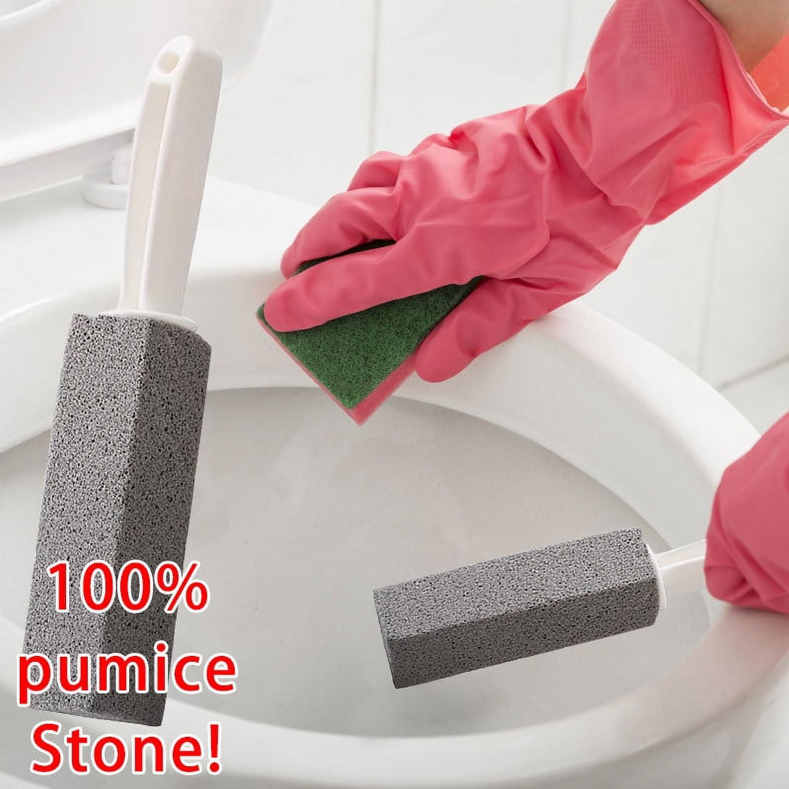 Cleance! Pumice Stone for Toilet Bowl Cleaning, Scouring Stick Remove ...