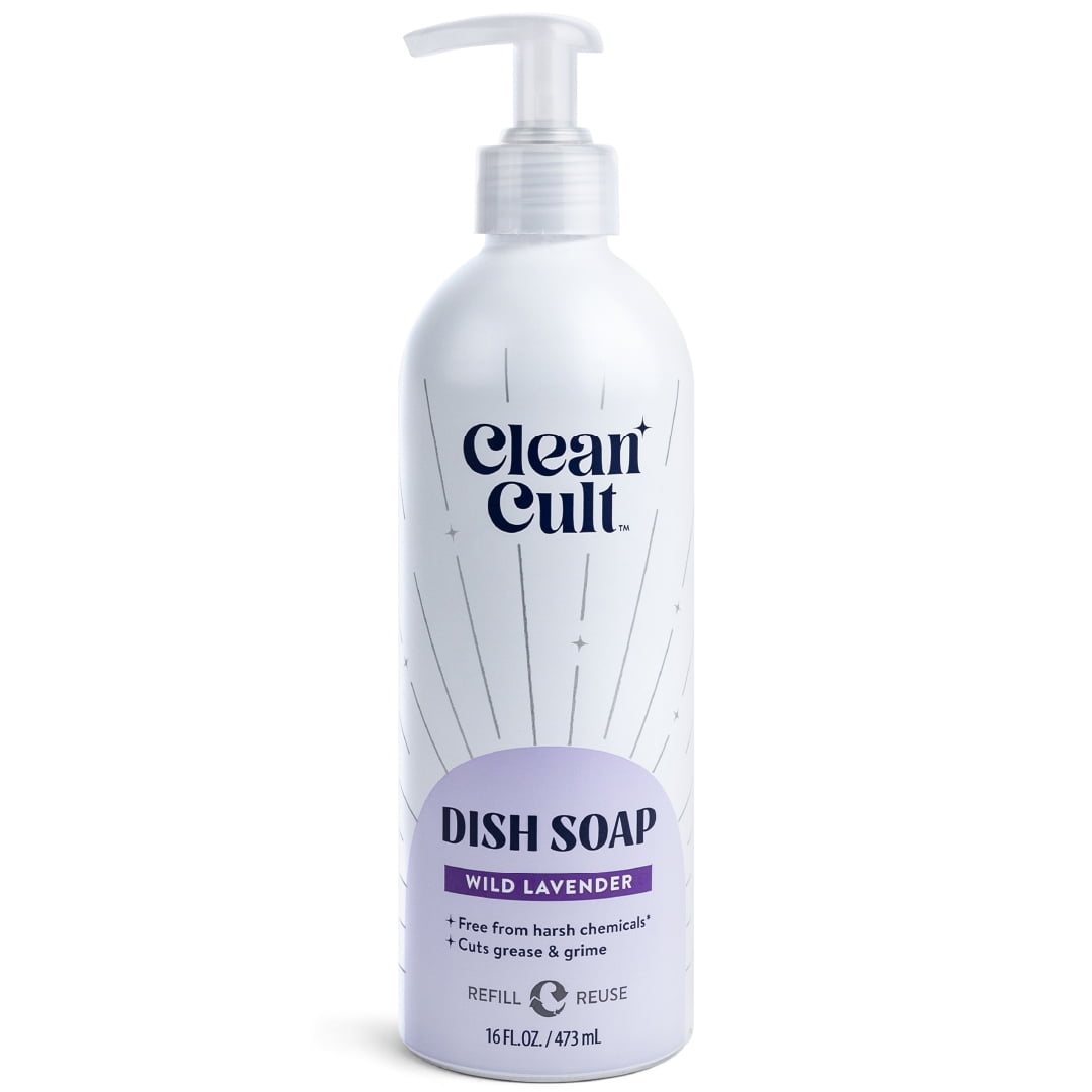 Cleancult Dish Soap, Refillable Aluminum Bottle, Fresh Rain, 16 fl oz ...
