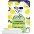 Cleancult Toilet Bowl Cleaner Sheets - Dissolvable, Septic Safe, Effective Cleaning, Removes ...