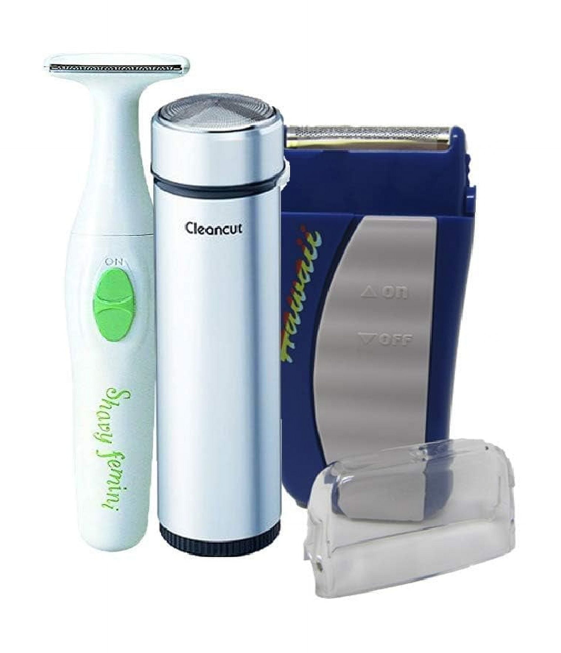 Cleancut Personal Electric Shaver & Trimmer Combo - ES412 Foil Shaver, PS335 Body Trimmer for ...