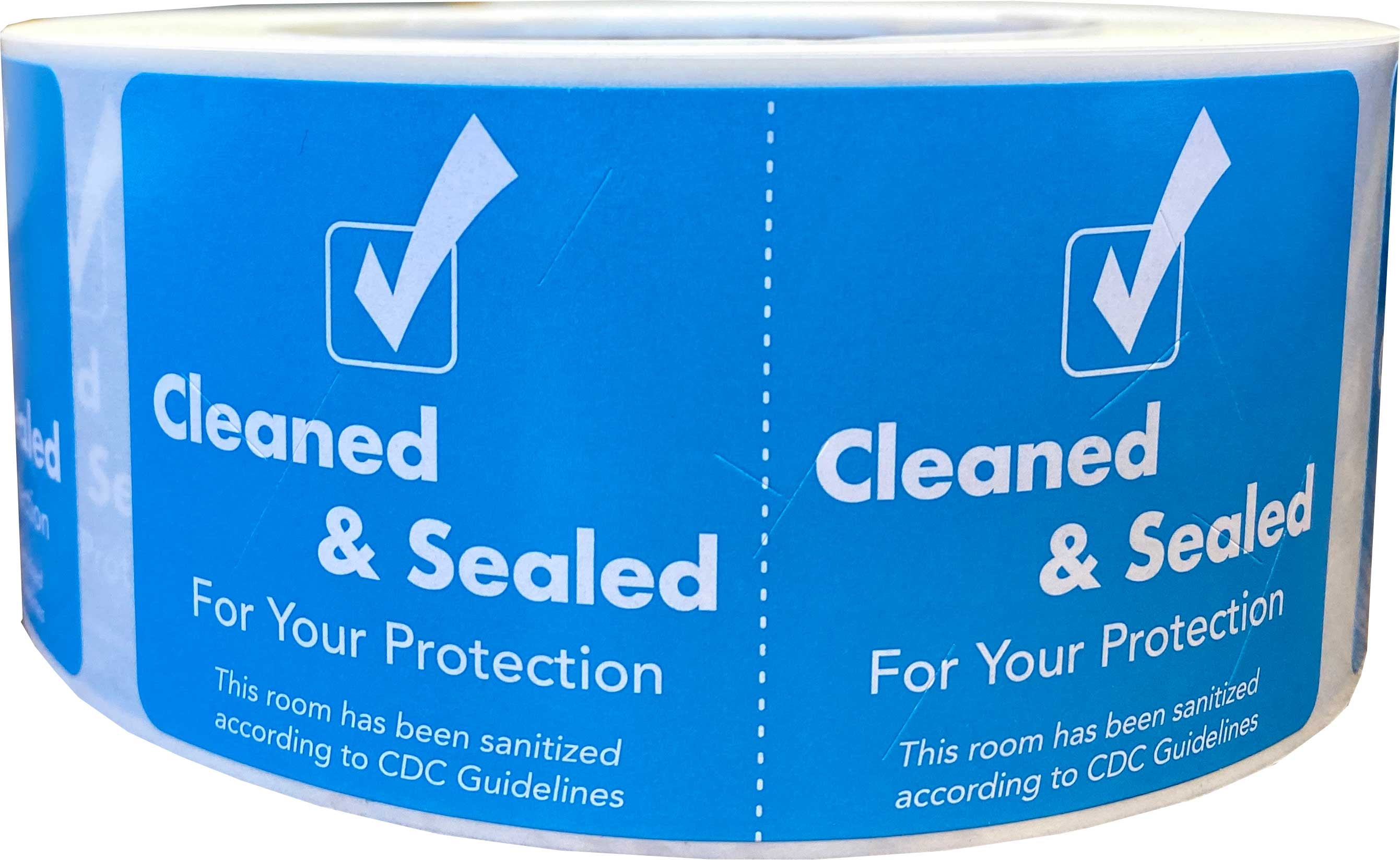 Cleaned and Sealed Tamper Seal Labels Blue 2 x 4 Inch 500 Total ...