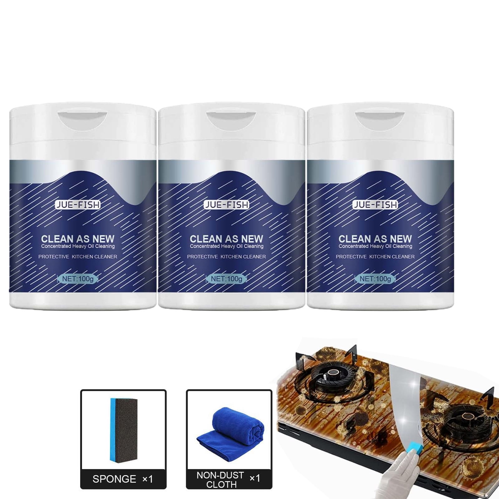 M Chef Kitchen Cleaner Powder, Heavy Duty Degreaser, Protective Kitchen ...