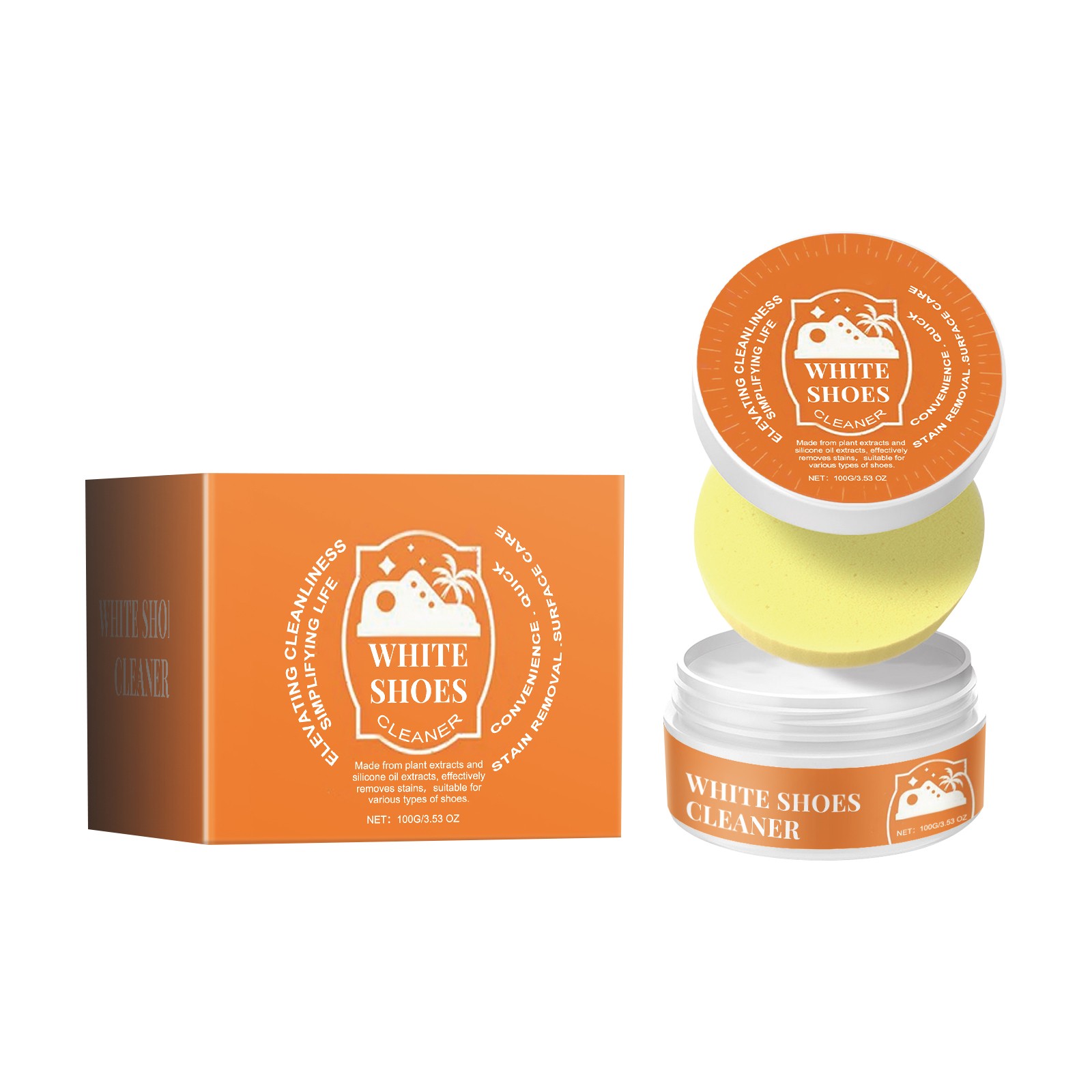 Cleaner Premium White Shoe Cleaner With Sponge Applicator For Effective ...