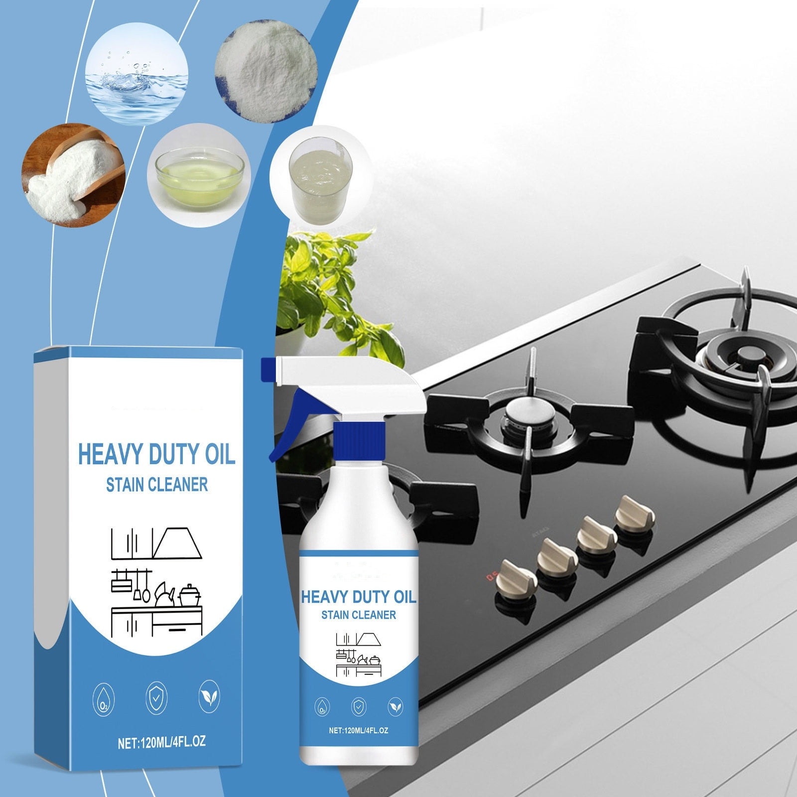 Cleaner, Stain Remover, 120ml, Oil-Specific Formula, Modern Kitchen ...
