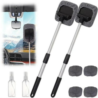 Dinfu Auto Windshield Cleaning Kit with Expandable Handle, 4 Reusable ...
