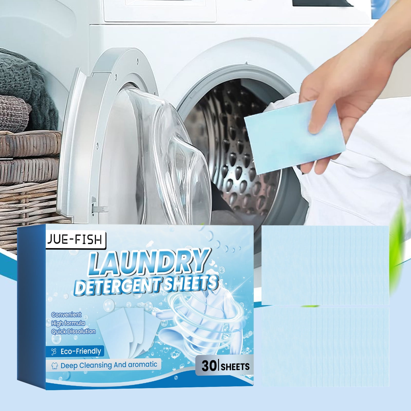 Cleaner ZKCCNUK 30PCS Laundry Tablets, Strong Decontamination Detergent ...