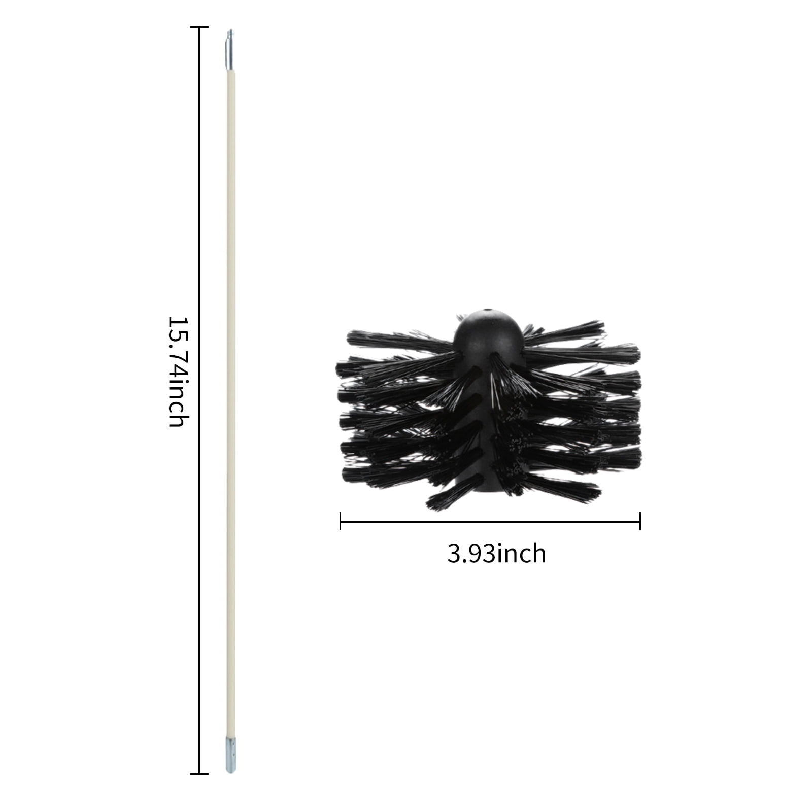 Cleaning Brush,Chimney Brush Kit Nylon Brush Head 9pcs Poles With Set ...