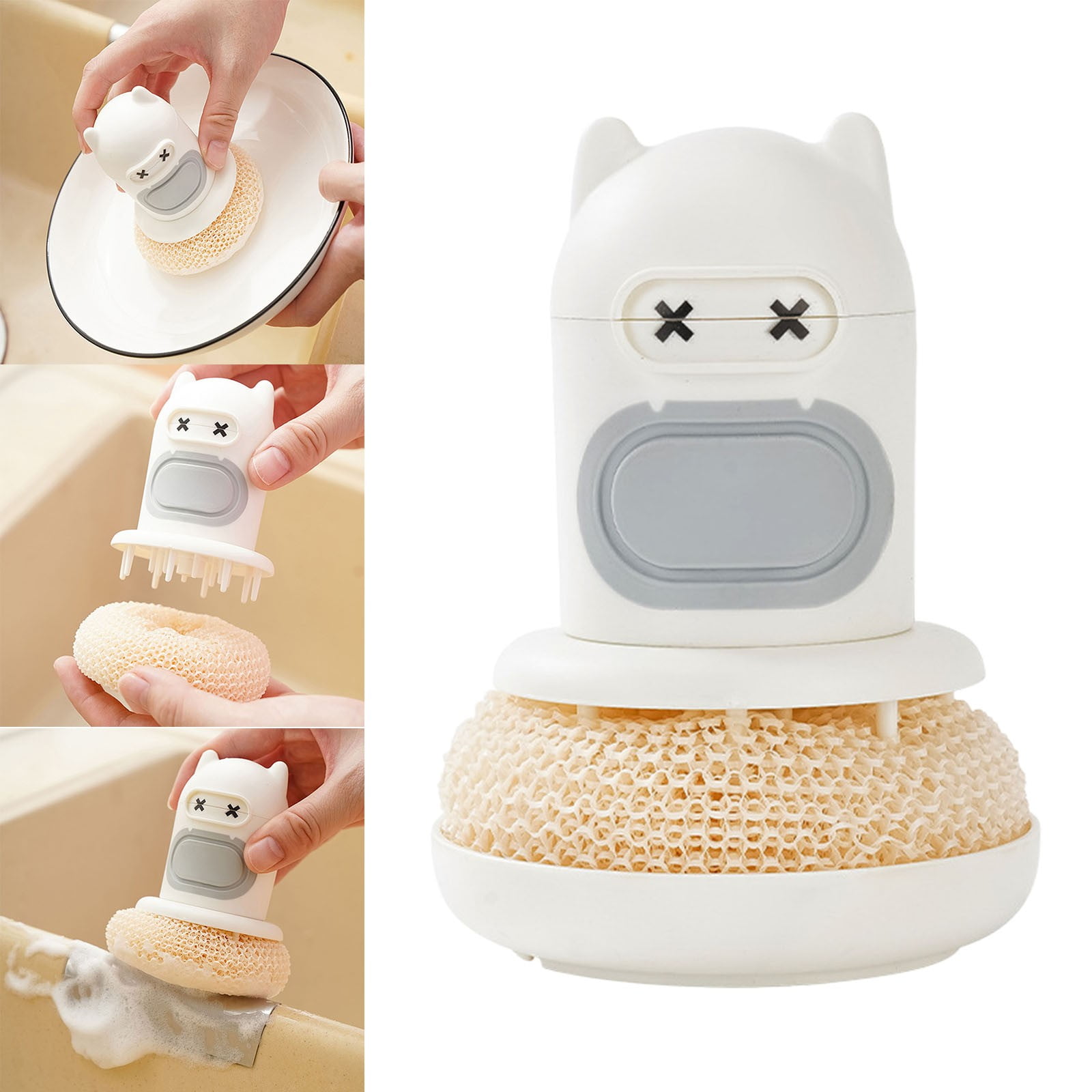 Cleaning Brush Clearance! Zerodeko Kitchen Dish Brush Wicking Brimless Holder Filler Net Cleaner ...