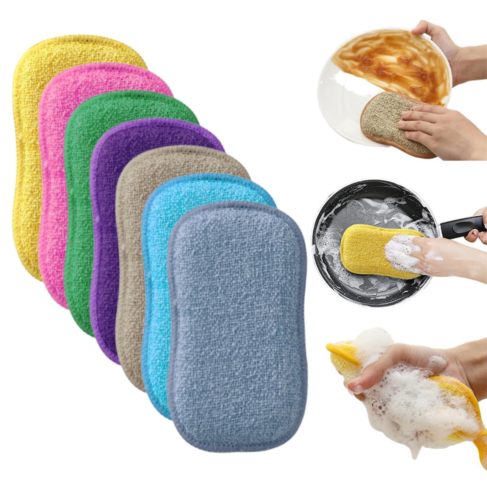 Cleaning Brush Multipurpose Kitchen Scrub Sponges 2024 New Reusable ...