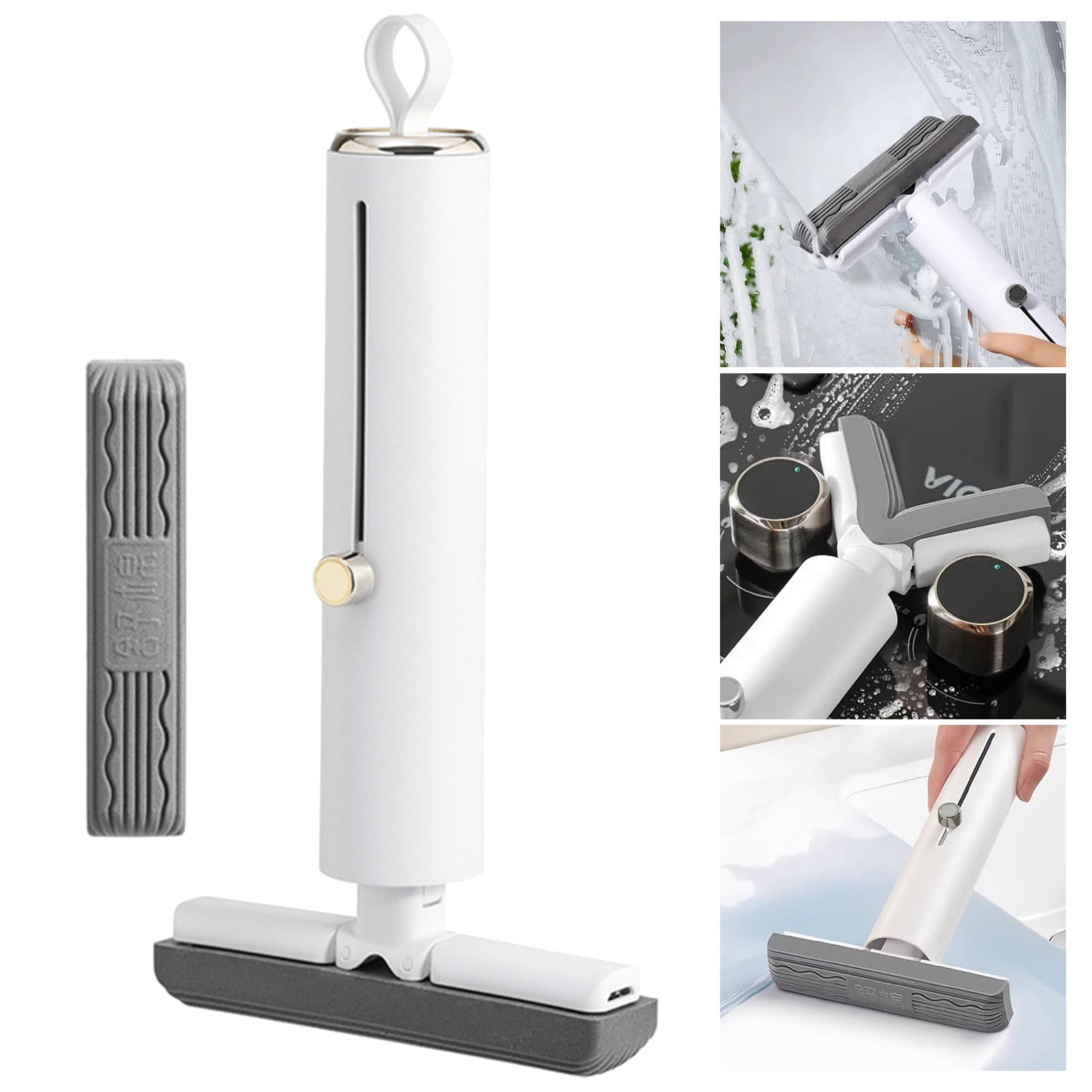Cleaning Brush,Portable Self Squeezing Mini Mop Easy Self Small Mop Dry ...