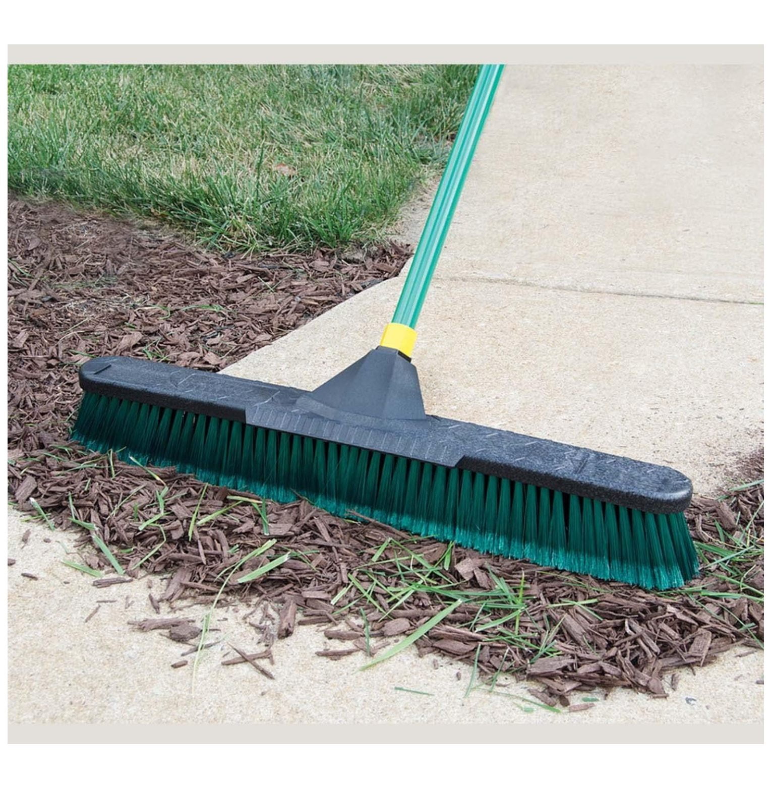 Cleaning Bulldozer 24-Inch Push Broom, 60-Inch Steel Handle, Smooth ...