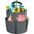 Cleaning Caddy with Handle, Cleaning Products Organiser, 17L Foldable Storage Basket, Cleaning ...