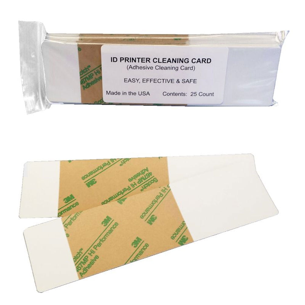 Cleaning Cards - ID Printer Adhesive, double-sided - Walmart.com