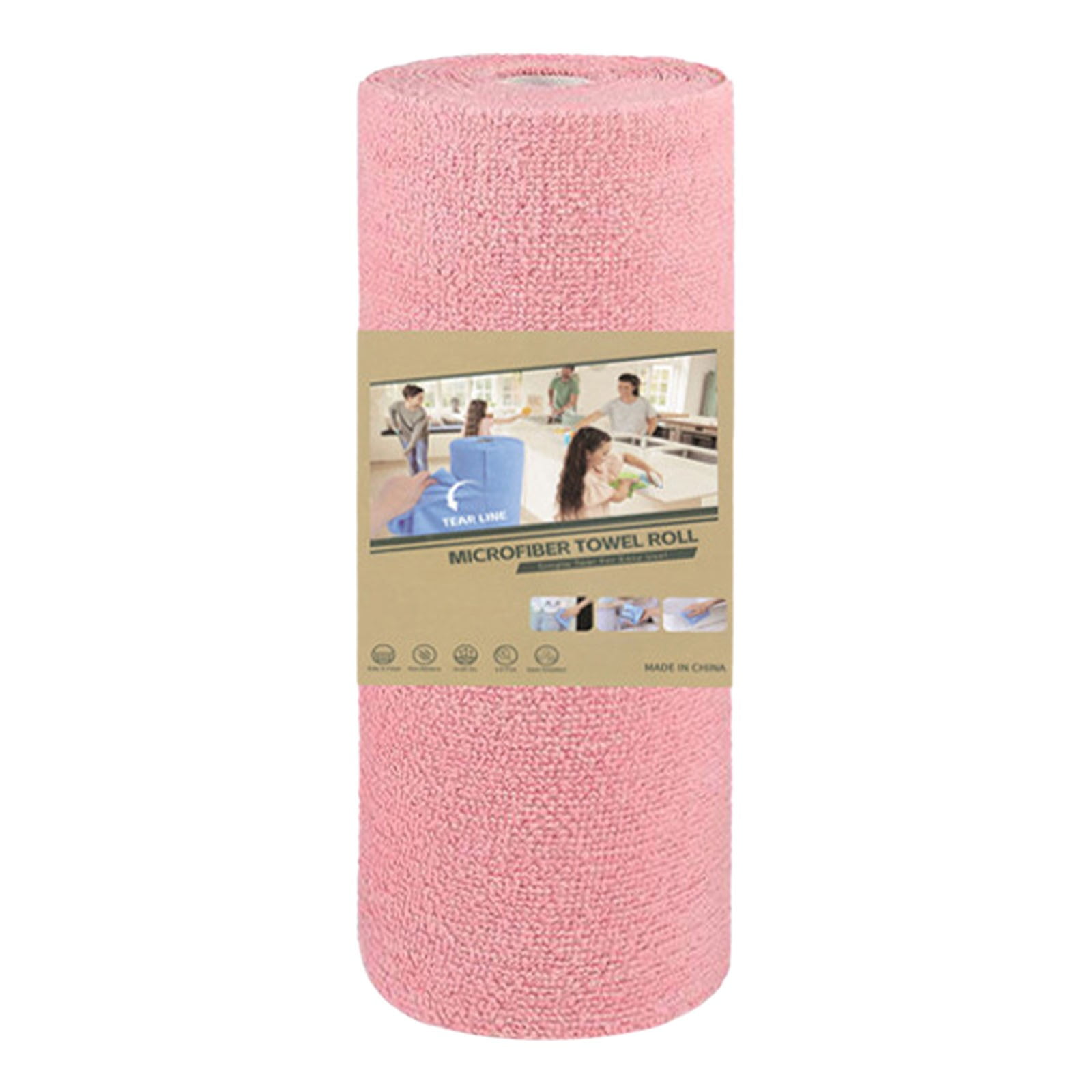 Cleaning Cloth Roll Reusable Paper Towels 9.8"×9.8" Tear Away Cloth ...