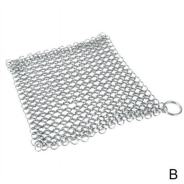 Stainless Steel Cast Iron Cleaner Chain Mail Scrubber Home Cookware ...