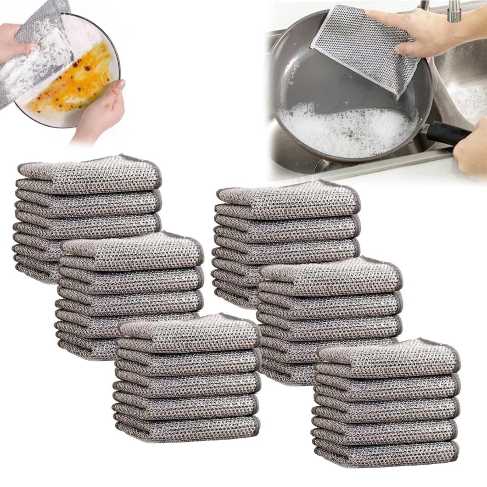 Cleaning Cloths, Multipurpose Wire Miracle Cleaning Cloths ...
