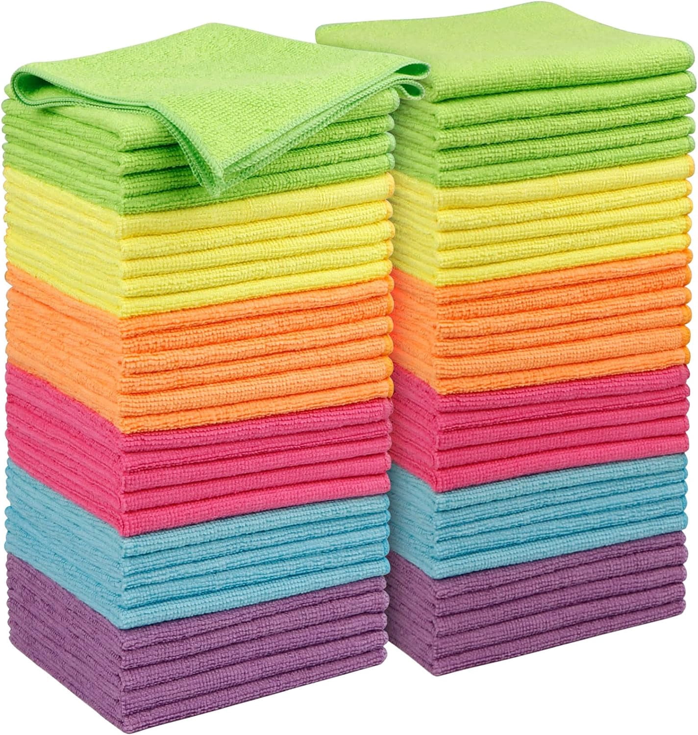 Cleaning Cloths Pack of 50, Highly Absorbent Microfiber Cleaning ...