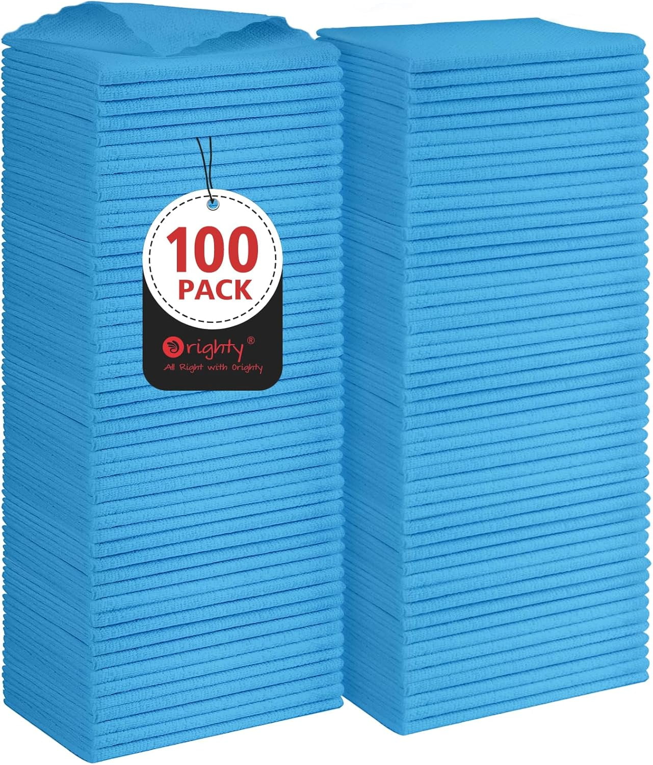 Cleaning Cloths, Shop Towels 100 Pack, Shop Rags Reusable, Microfiber ...