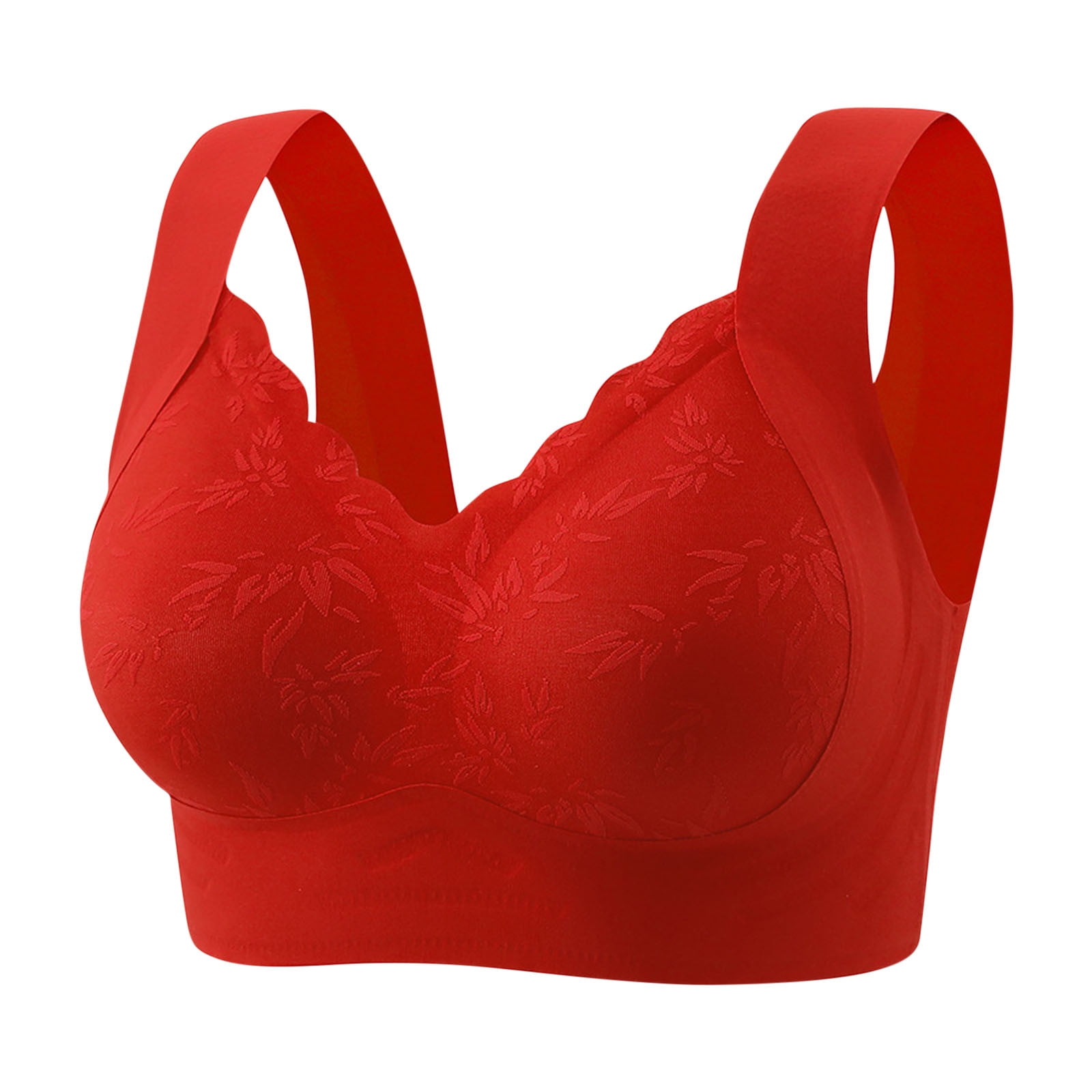 Cleaning Daisy Bras for Women Seamless Scalloped Bra Support Push-Up ...