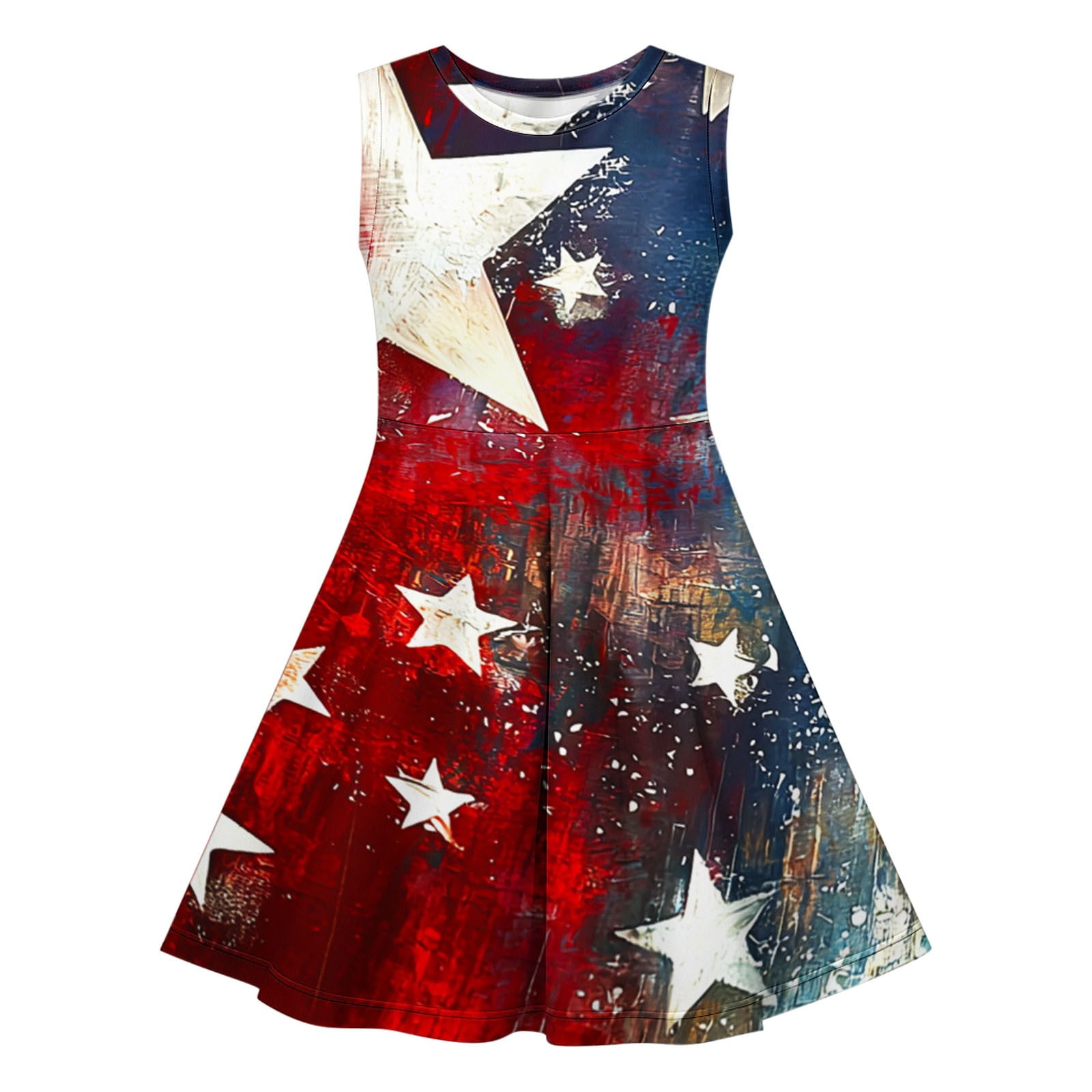 Cleaning Girl's Summer Sequin Print Dress Round Neck Sundress Mini Tank ...