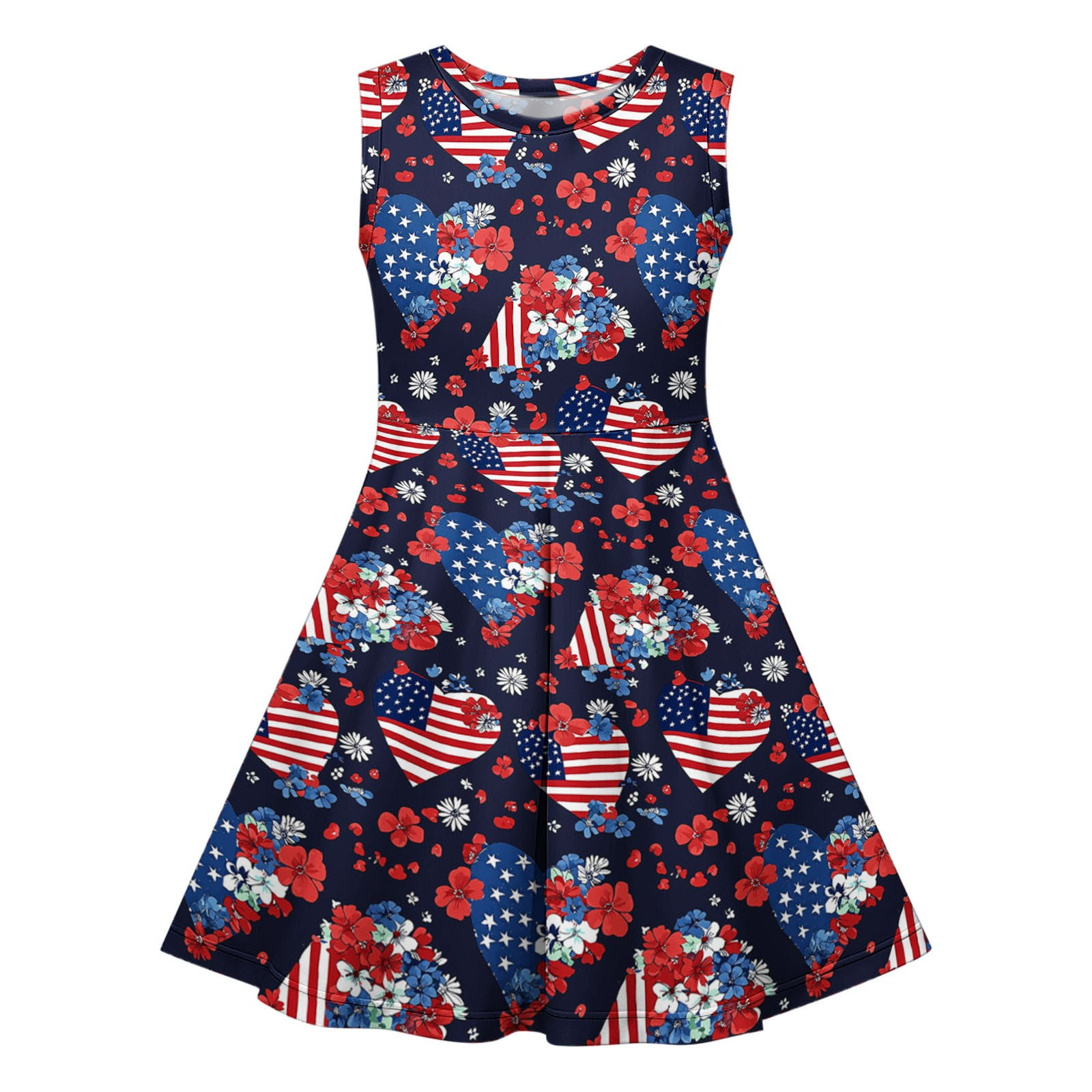Cleaning Girl's Summer Sequin Print Dress Round Neck Sundress Mini Tank ...