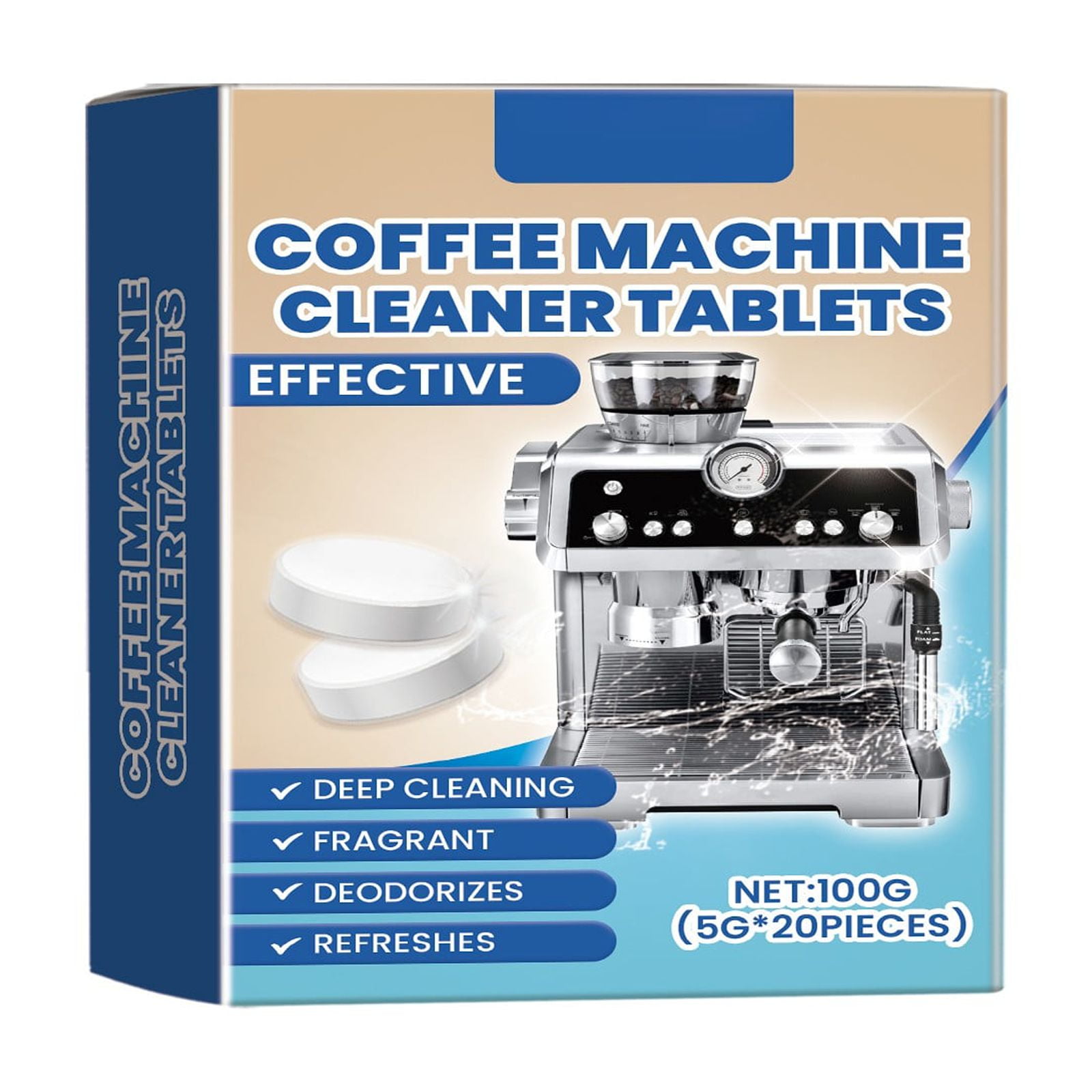 Cleaning Helper Coffee Machine Cleaner Tablets 20 Count,Deep Cleaning ...