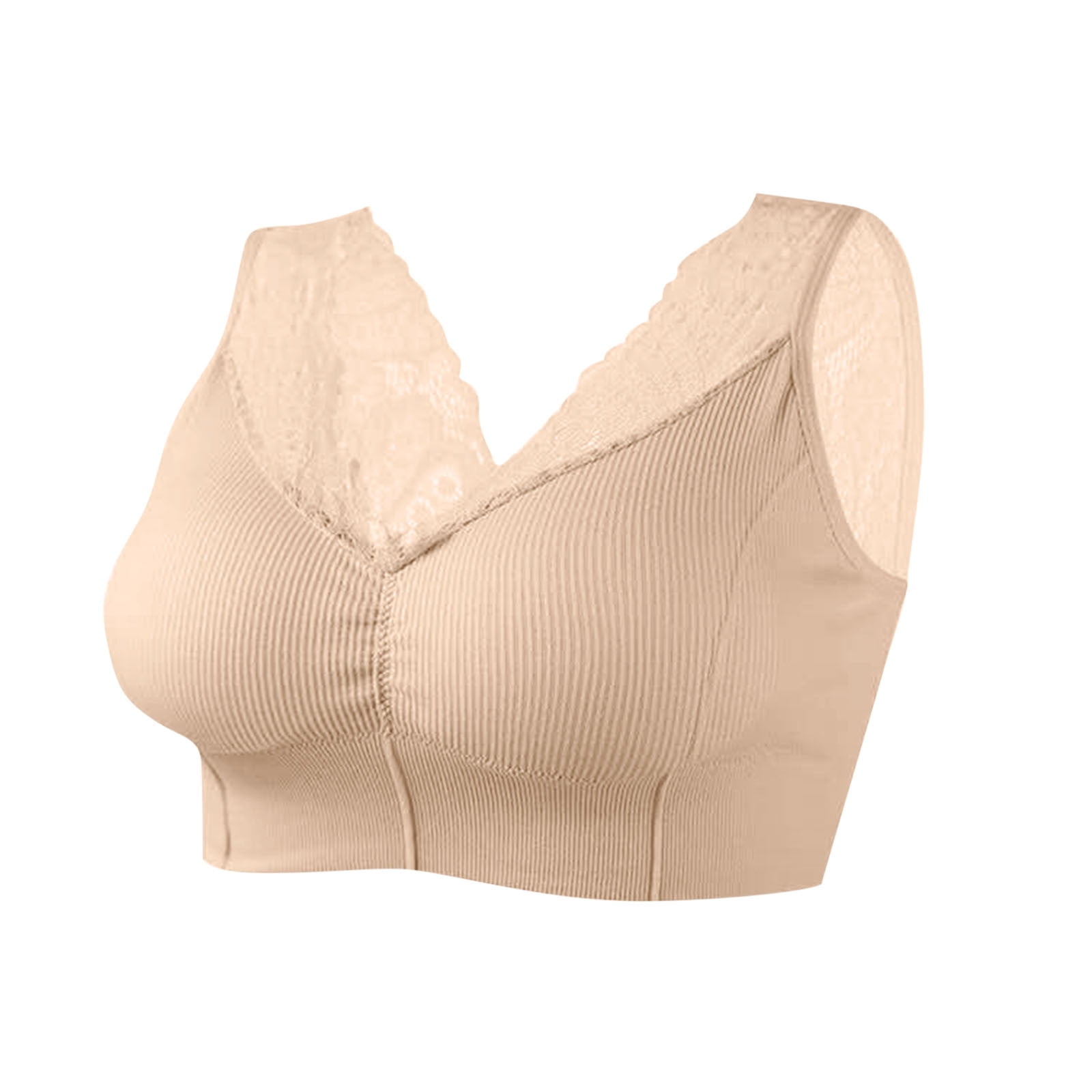 Cleaning Lace Trim Bras for Women Rib Stripe Plain Bra Full Coverage ...